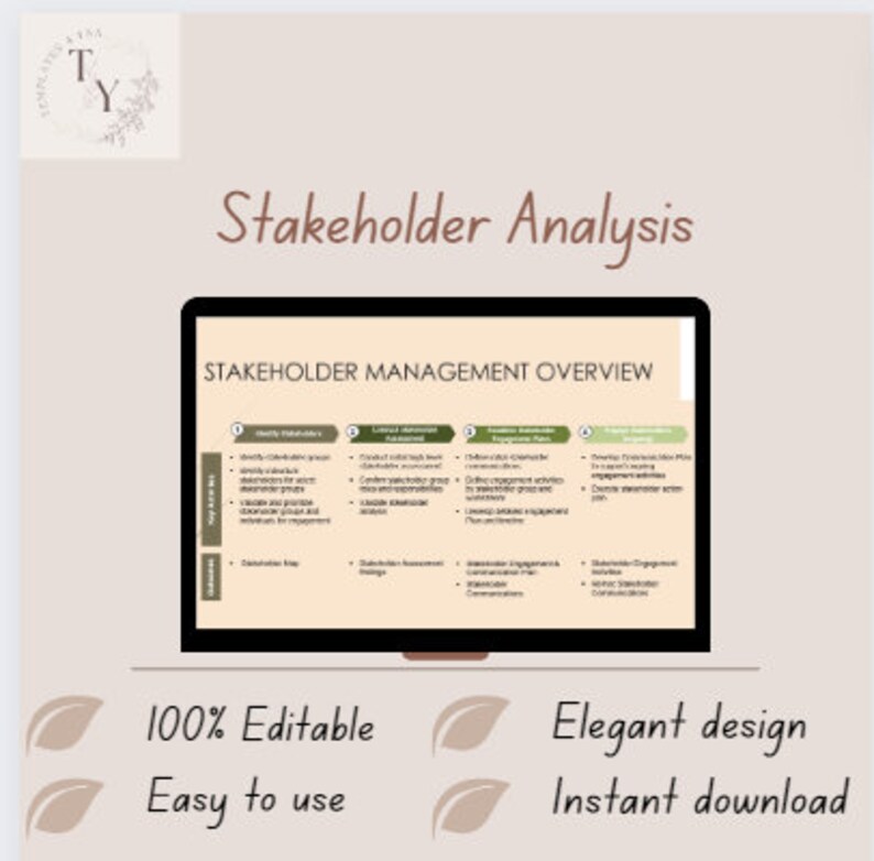 Stakeholder Analysis Template: Microsoft Powerpoint & Microsoft Excel ...