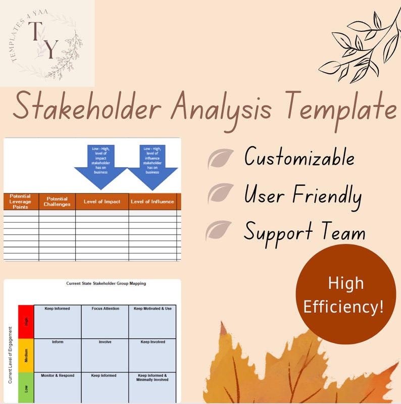 Stakeholder Analysis Template: Microsoft Powerpoint & Microsoft Excel ...