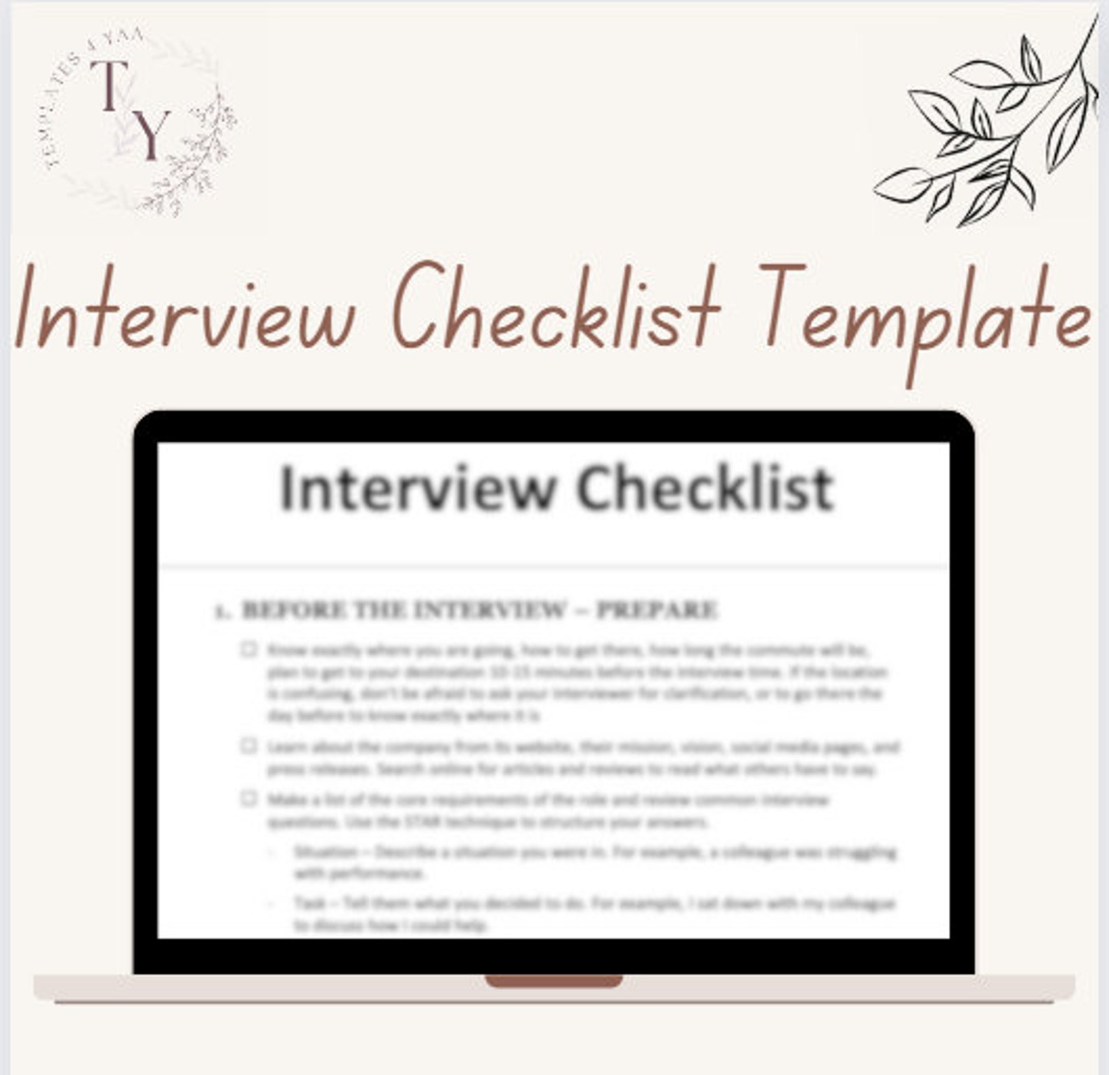 Interview Excellence: Comprehensive PDF Interview Checklist - Etsy