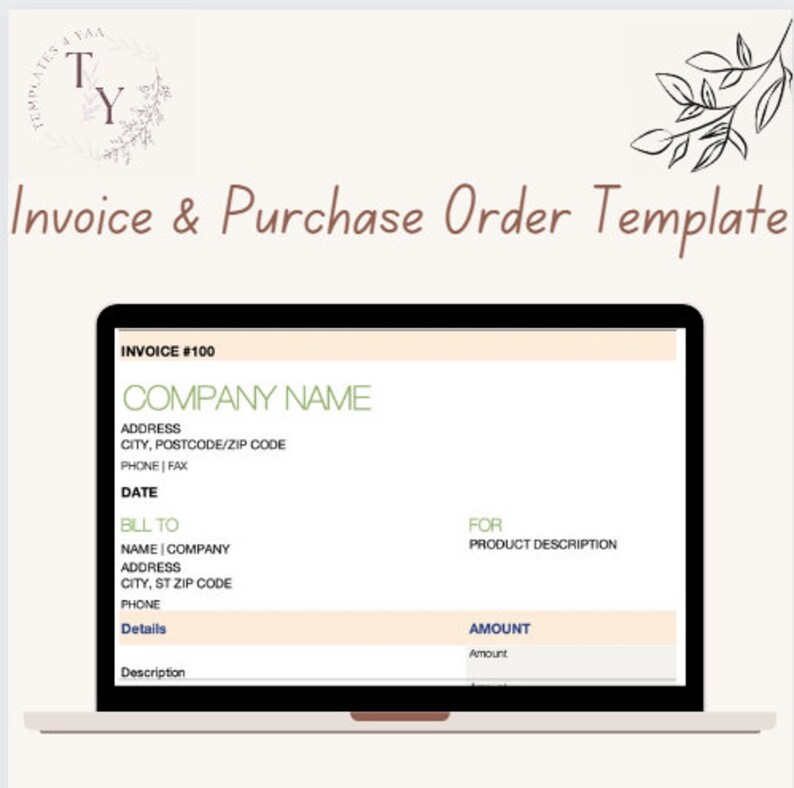 Business Essentials Pack: 2-in-1 Invoice & Purchase Order Templates ...