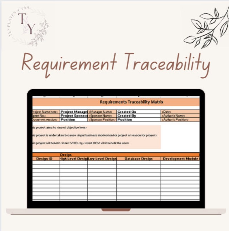 Requirement Traceability Matrix Template: Microsoft Excel - Etsy