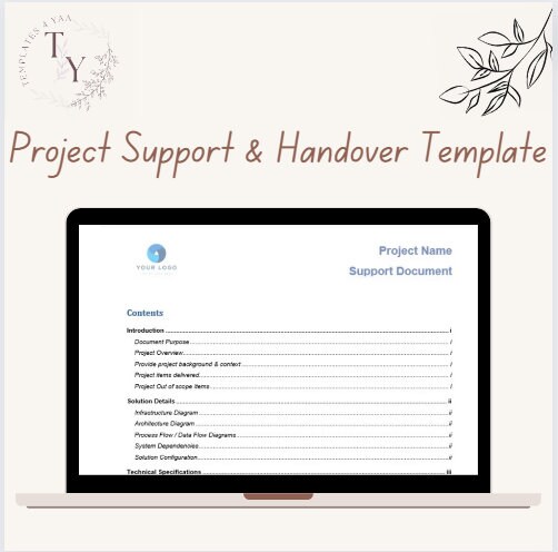 Seamless Project Support & Handover: Microsoft Word Template for ...