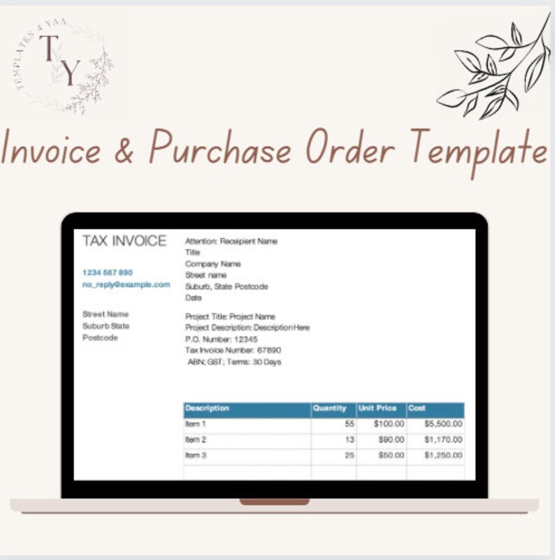 Business Essentials Pack: 2-in-1 Invoice & Purchase Order Templates ...