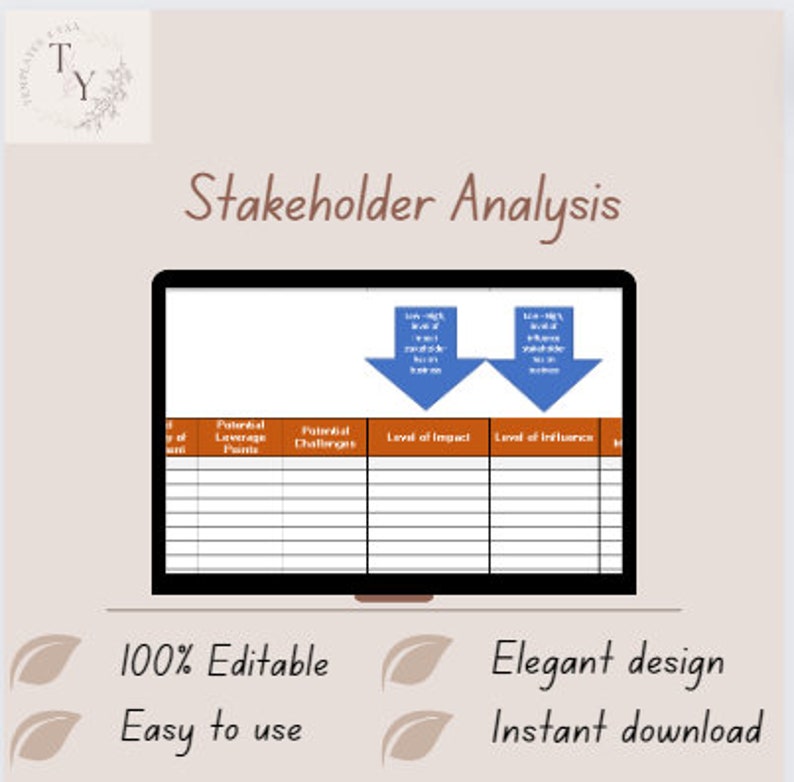 Stakeholder Analysis Template: Microsoft Powerpoint & Microsoft Excel ...
