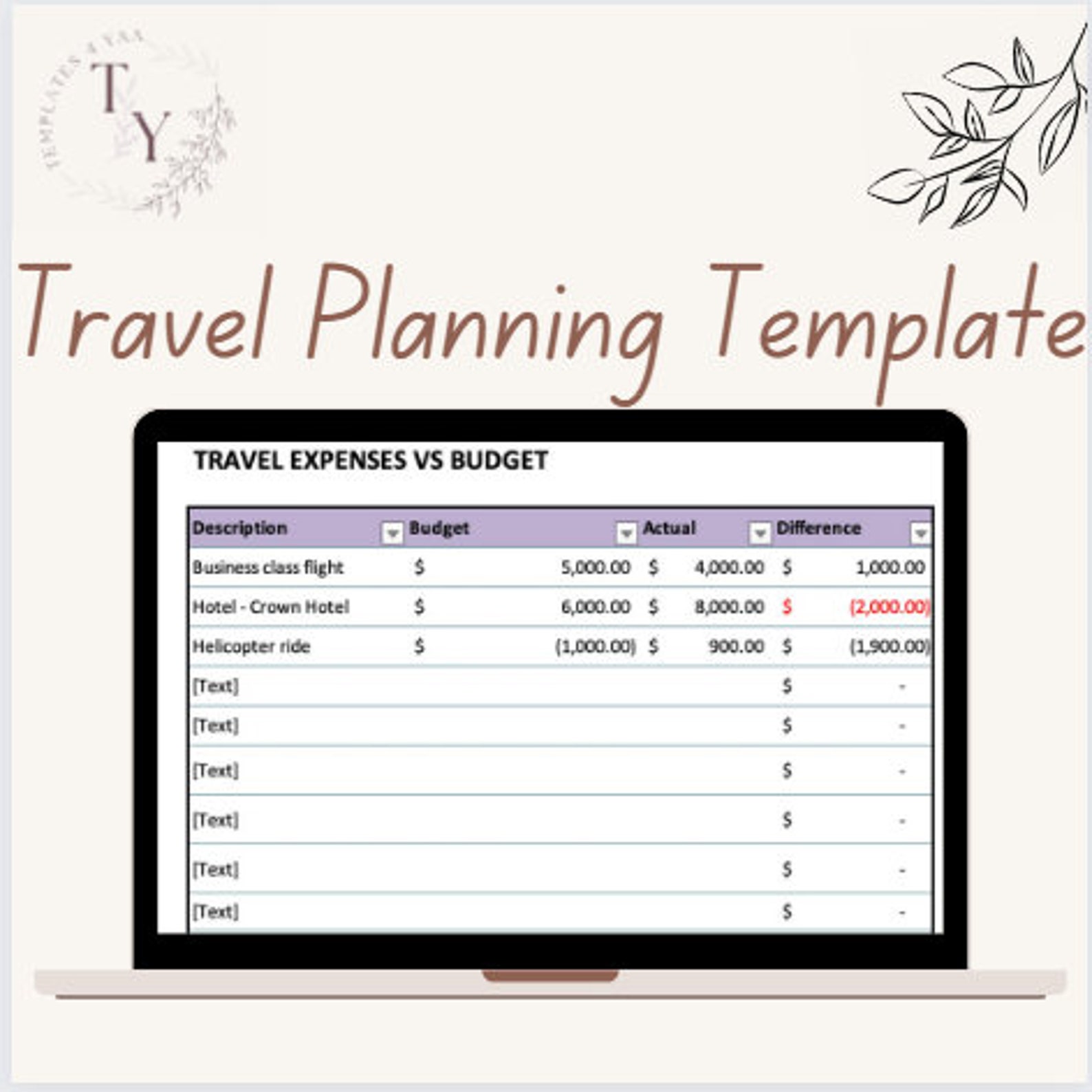 Ultimate Travel Planning Excel Template: Organize Your Adventures With ...