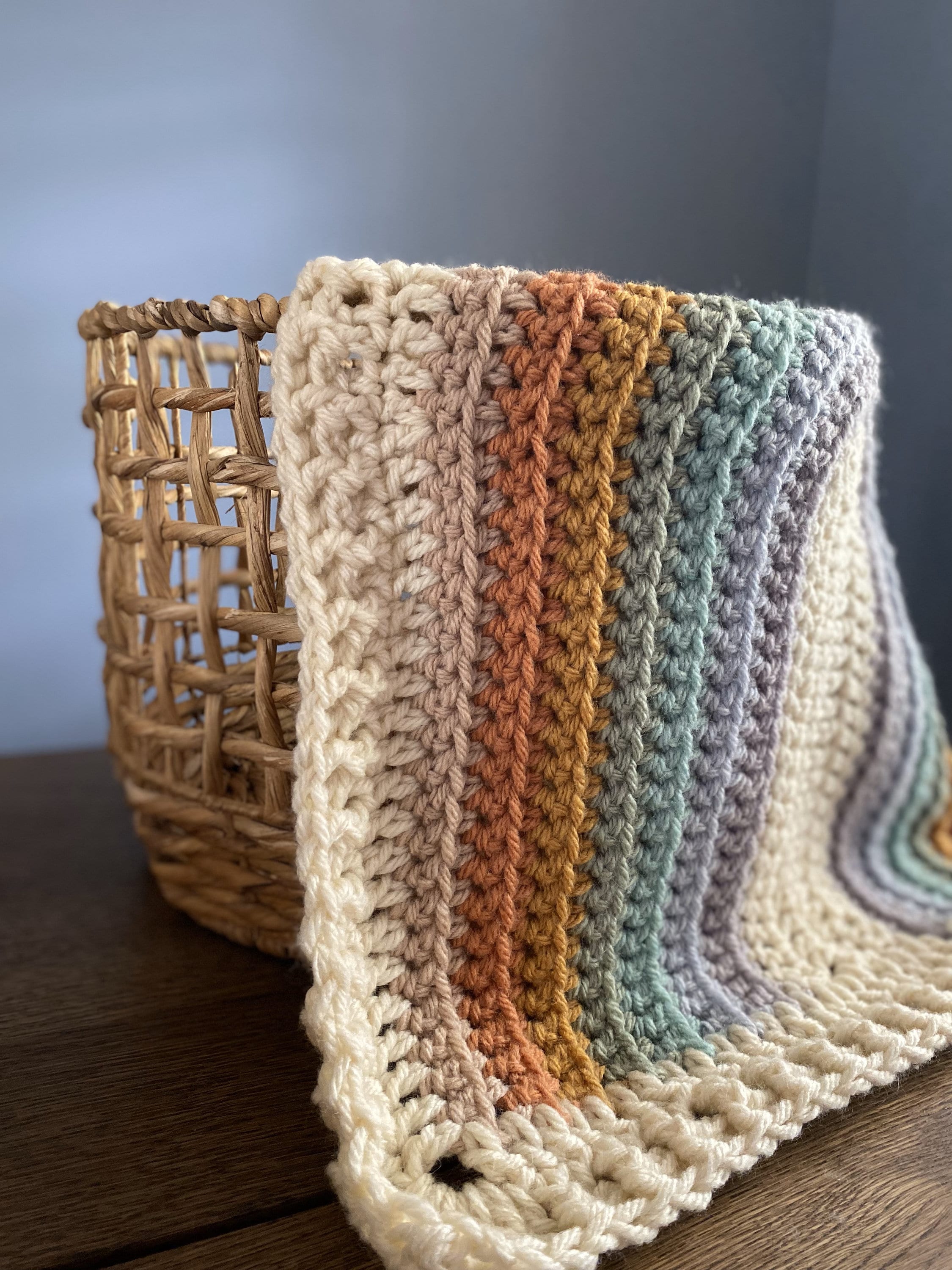 Rainbow Crochet Blanket / Crochet Baby Blanket / Rainbow Baby Blanket ...
