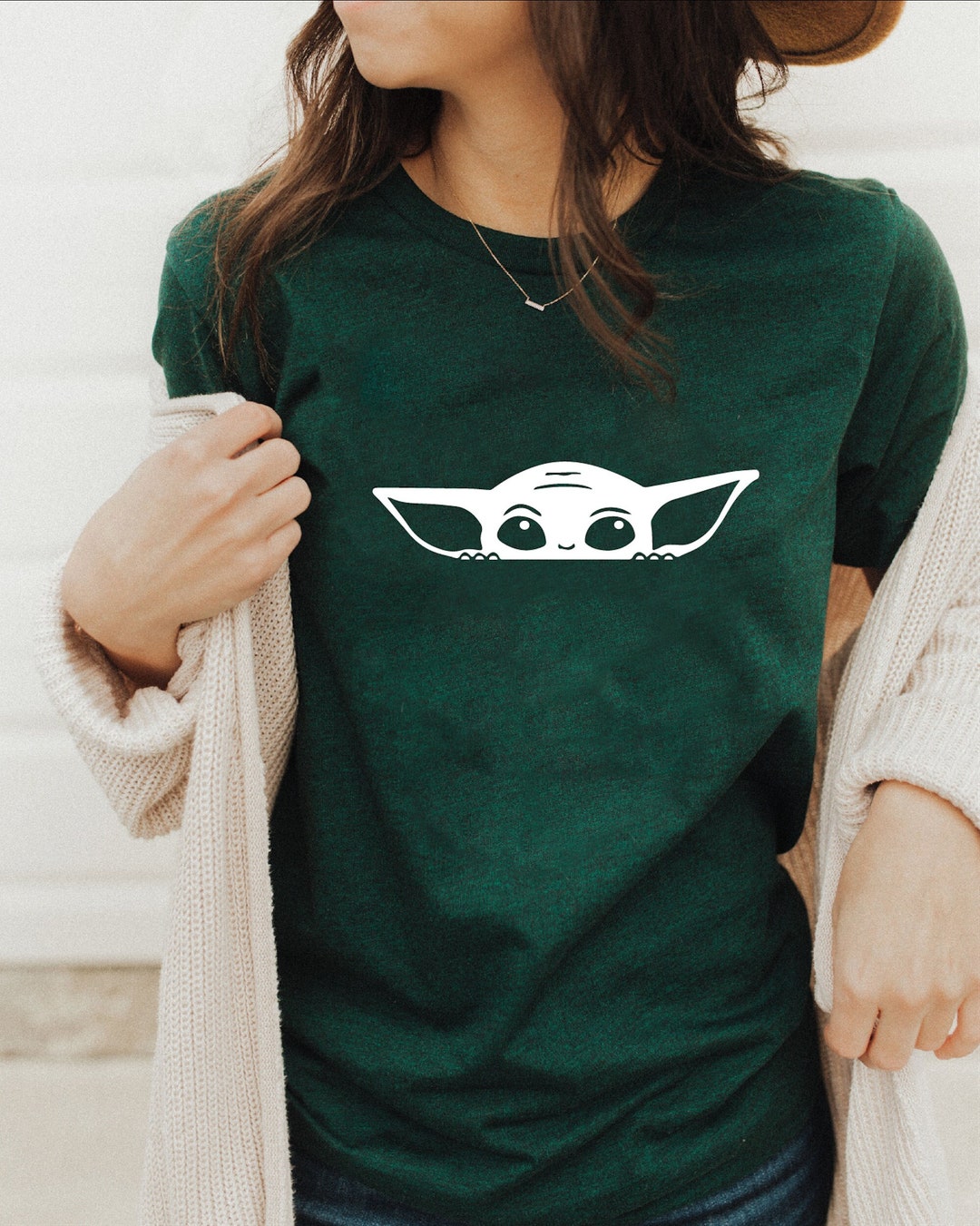Baby Yoda T-shirt, Cute Baby Yoda Shirt, Star Wars Shirts, Disney Star ...