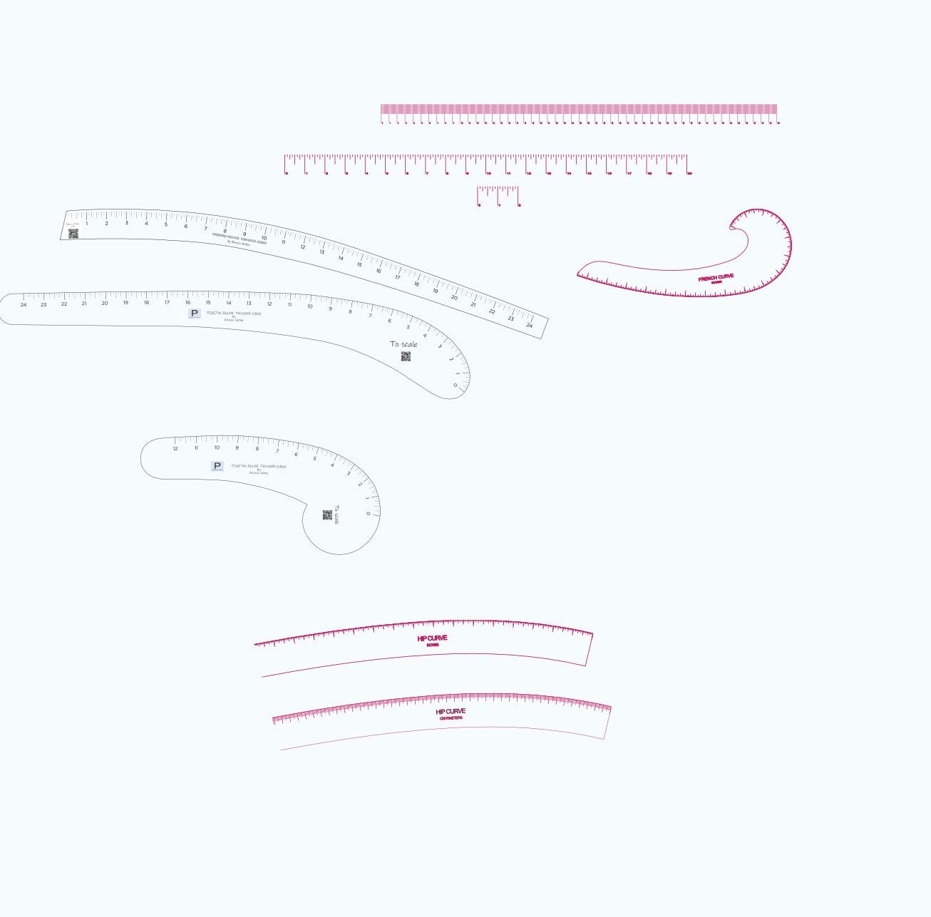 French Curve Ruler Template