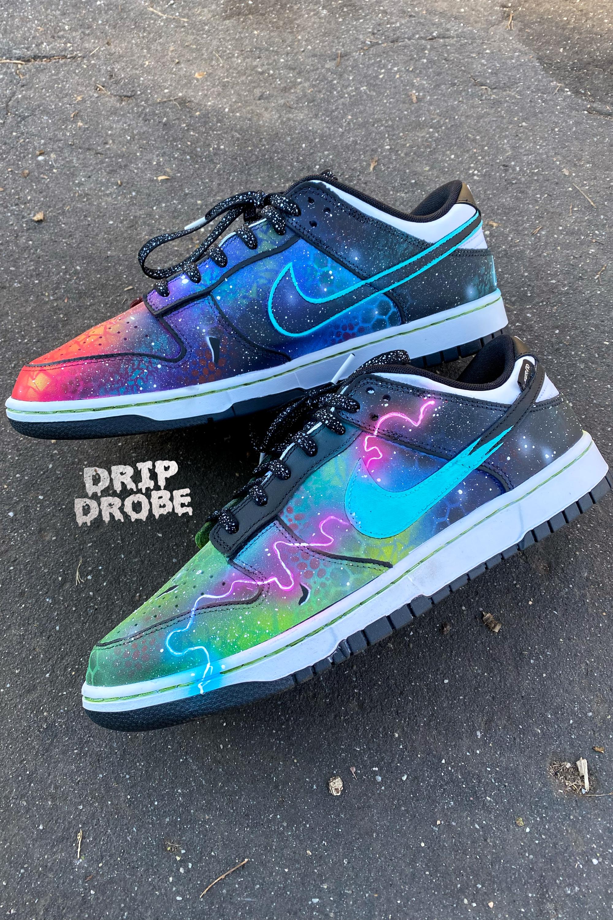 Custom Retro Dunk Lows – Hand-painted Galaxy Dunks – Unique Custom ...