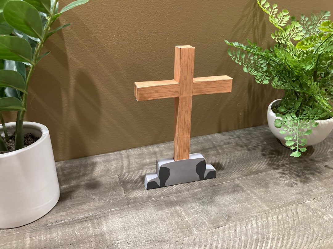 3D Paper Cross and Rock Stand - Digital Download - Etsy