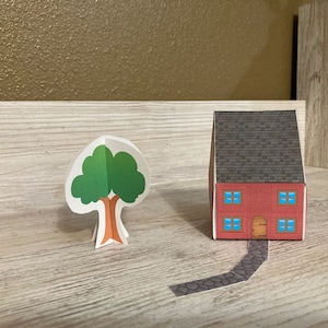 Printable Paper House: With Tree and Pathway - Digital Download - Etsy