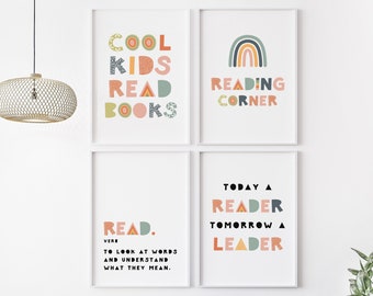 Today a Reader Tomorrow a Leader Kids Wall Art - Etsy