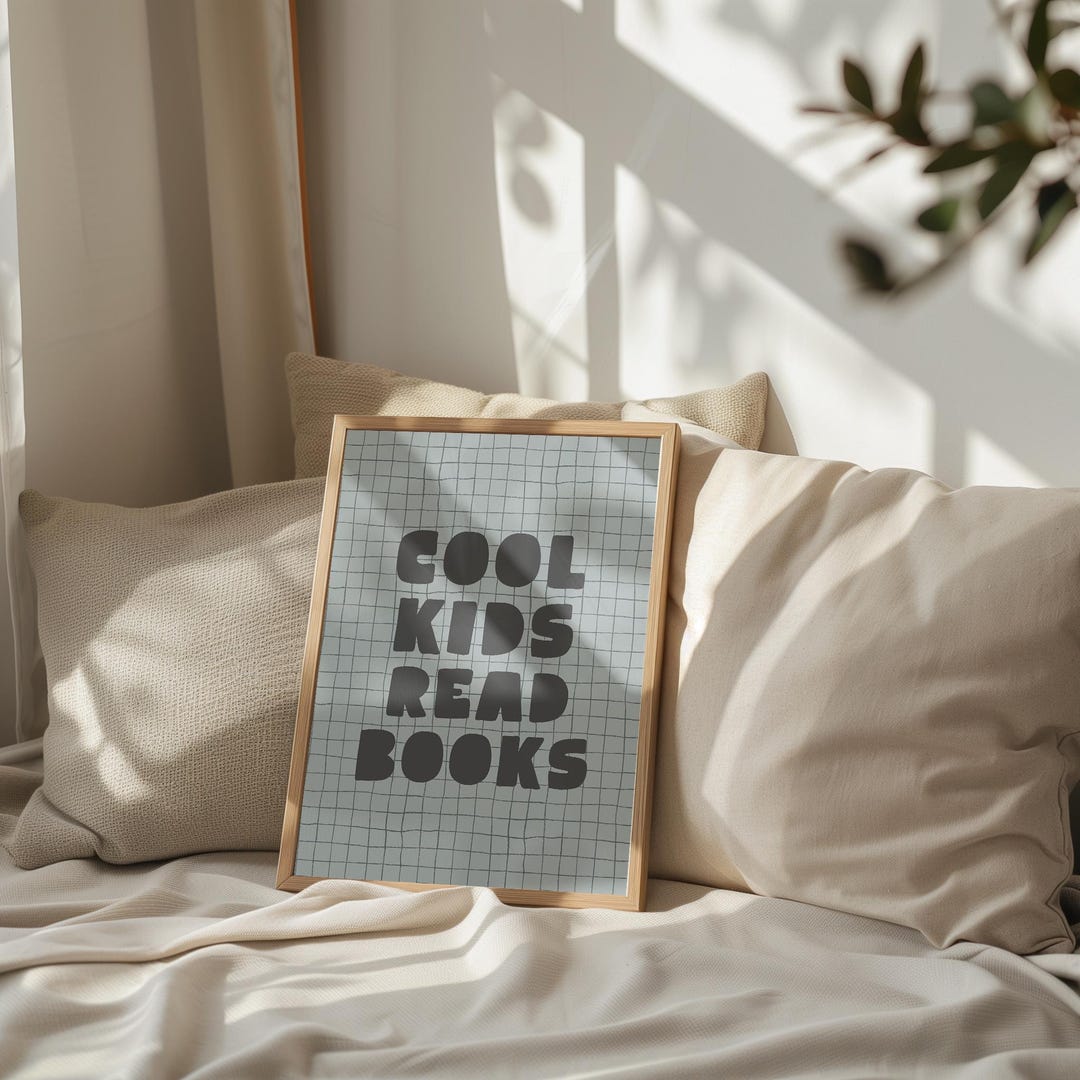 Whimsical Kids Montessori Reading Corner Wall Art Decor Eclectic Wall ...