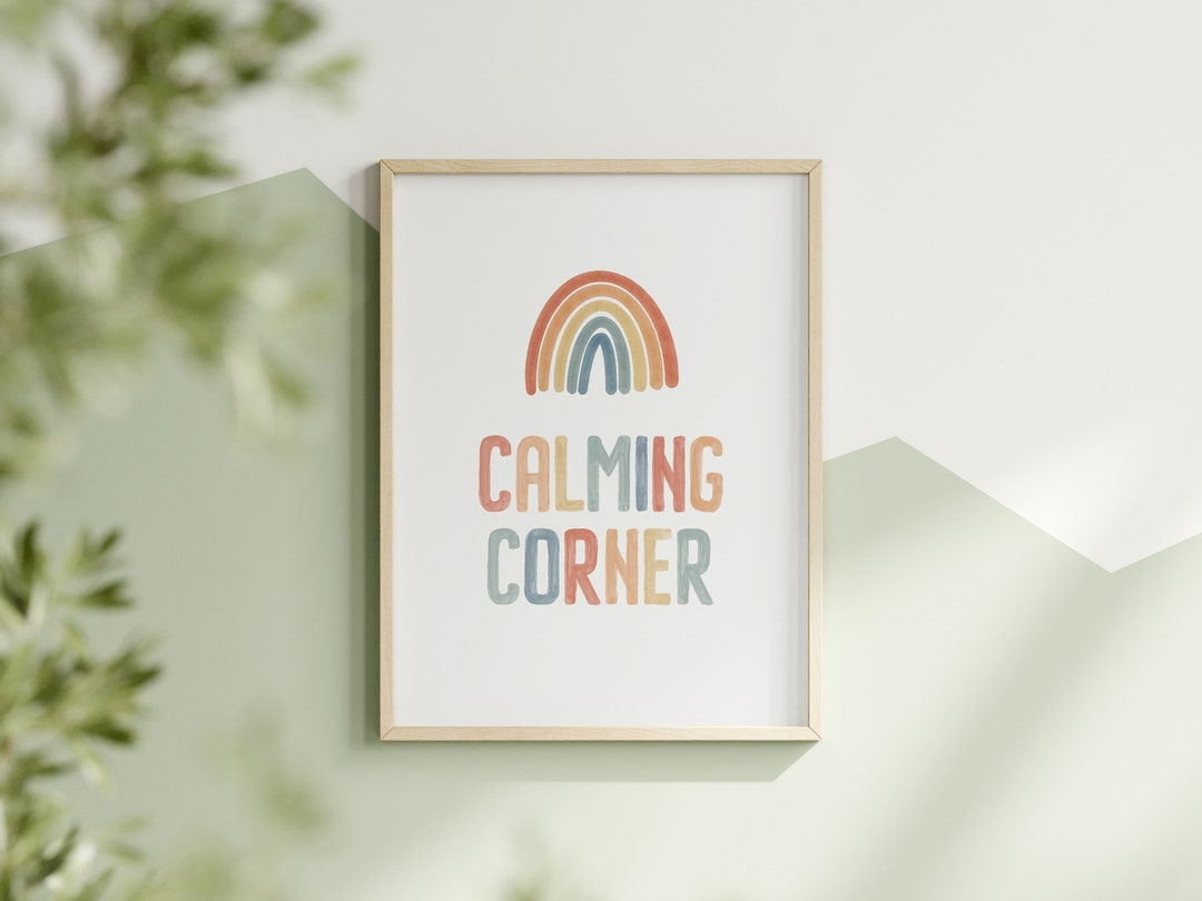 Calm Corner Sign Wall Art Instant Download Mental Health Classroom ...