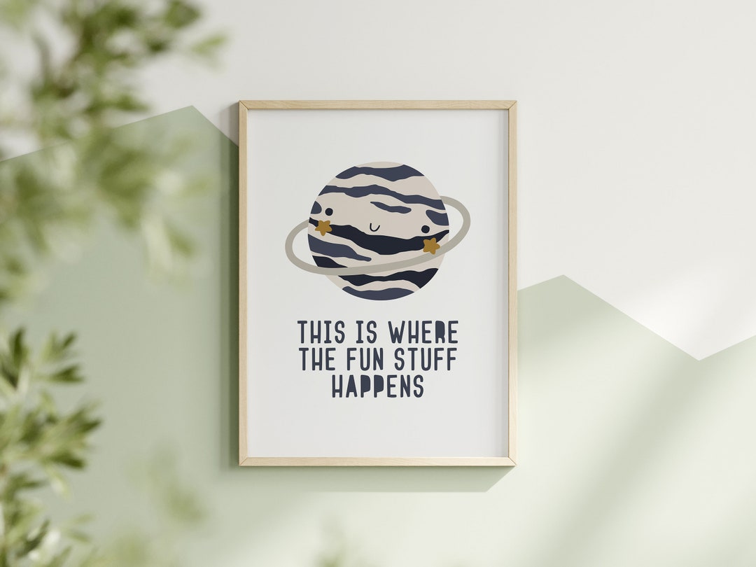 This is Where the Fun Stuff Happens Kids Space Wall Art Decor Boys Room ...