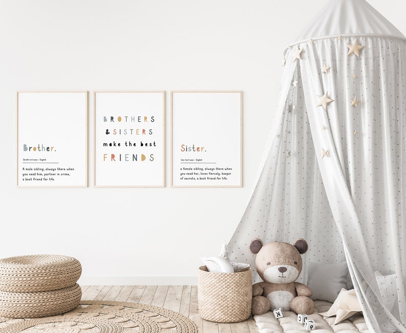 Brothers and Sisters Wall Art Definition Brothers Art Definition ...