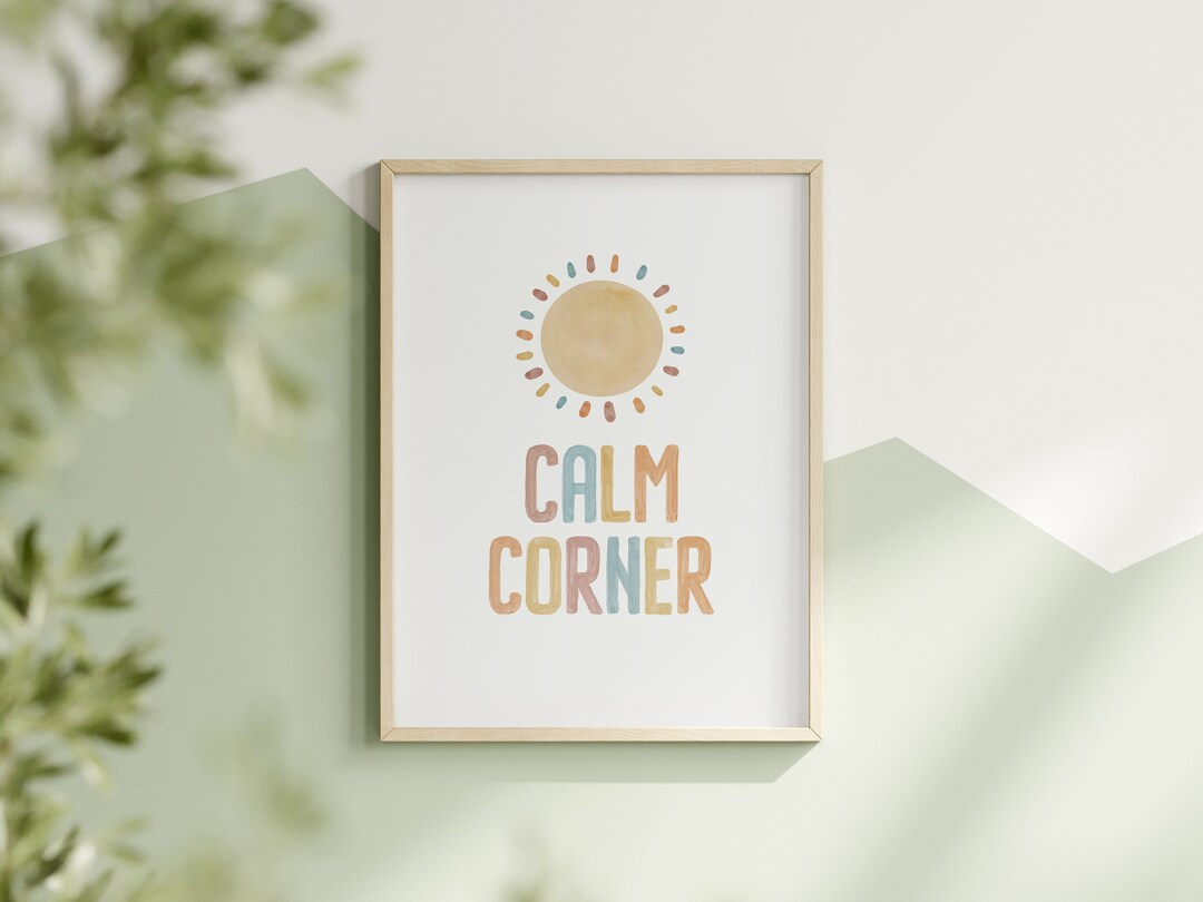 Tranquil Retreat Calm Corner Printable Art Mindfulness Calm Corner Sign ...