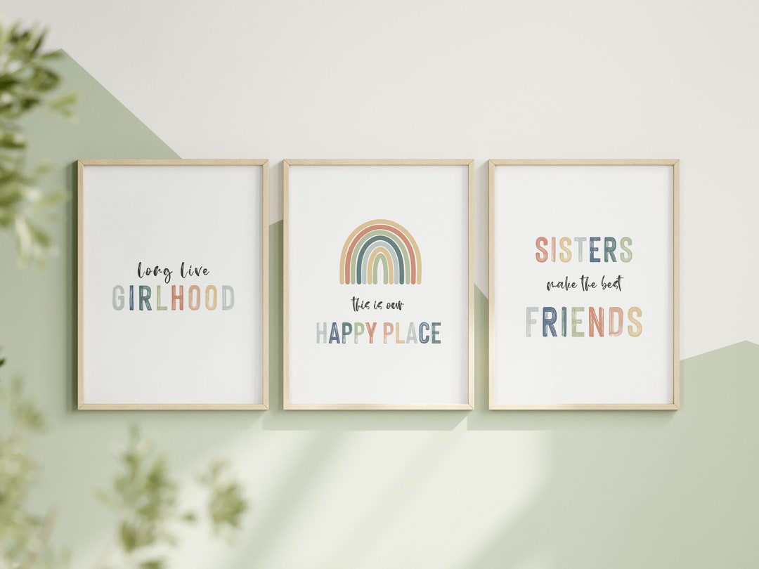 Sisters Themed Gallery Wall Set of 3 Sisterly Love Quote Prints Unique ...