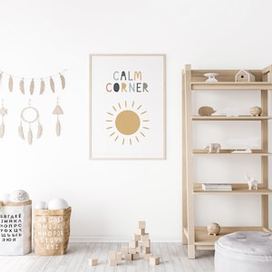 Mindfulness Calm Corner Sign Wall Art Instant Download Calming Corner ...