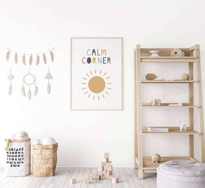 Mindfulness Calm Corner Sign Wall Art Instant Download Calming Corner ...
