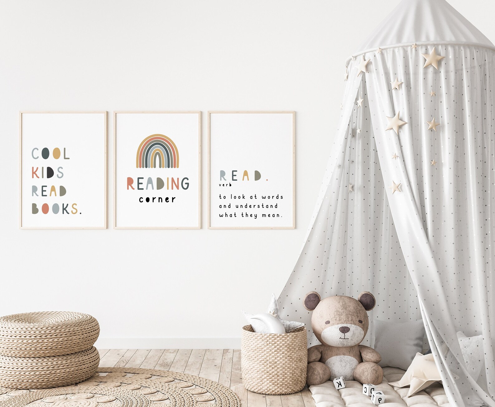 Read Meaning Wall Art for Kids Room Decor Set of 3 Cool Kids Read Books ...