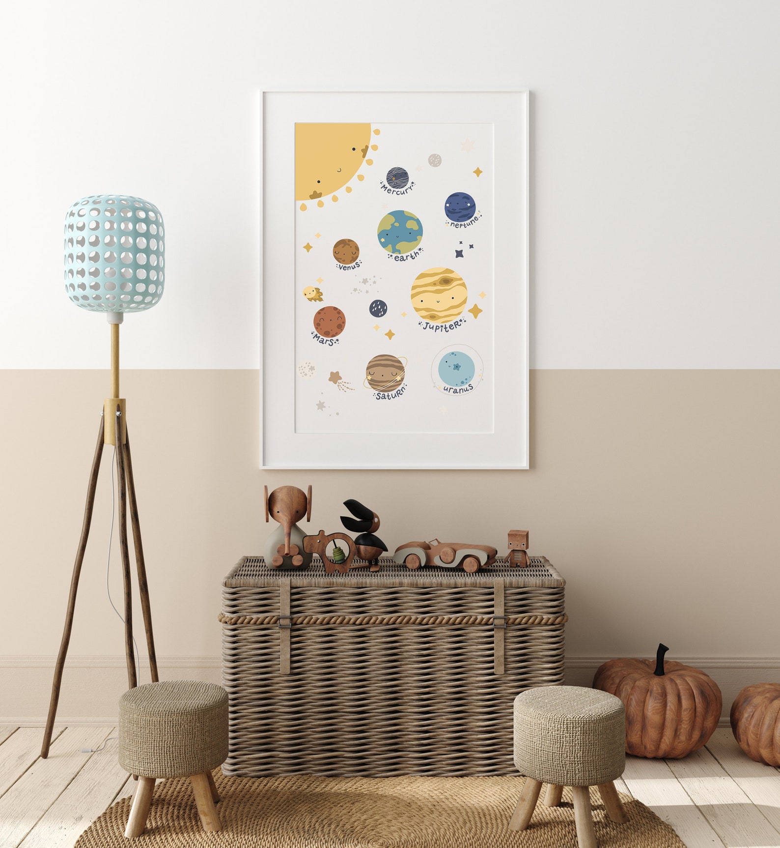 Solar System Print Learning Planets Space Nursery Poster - Etsy