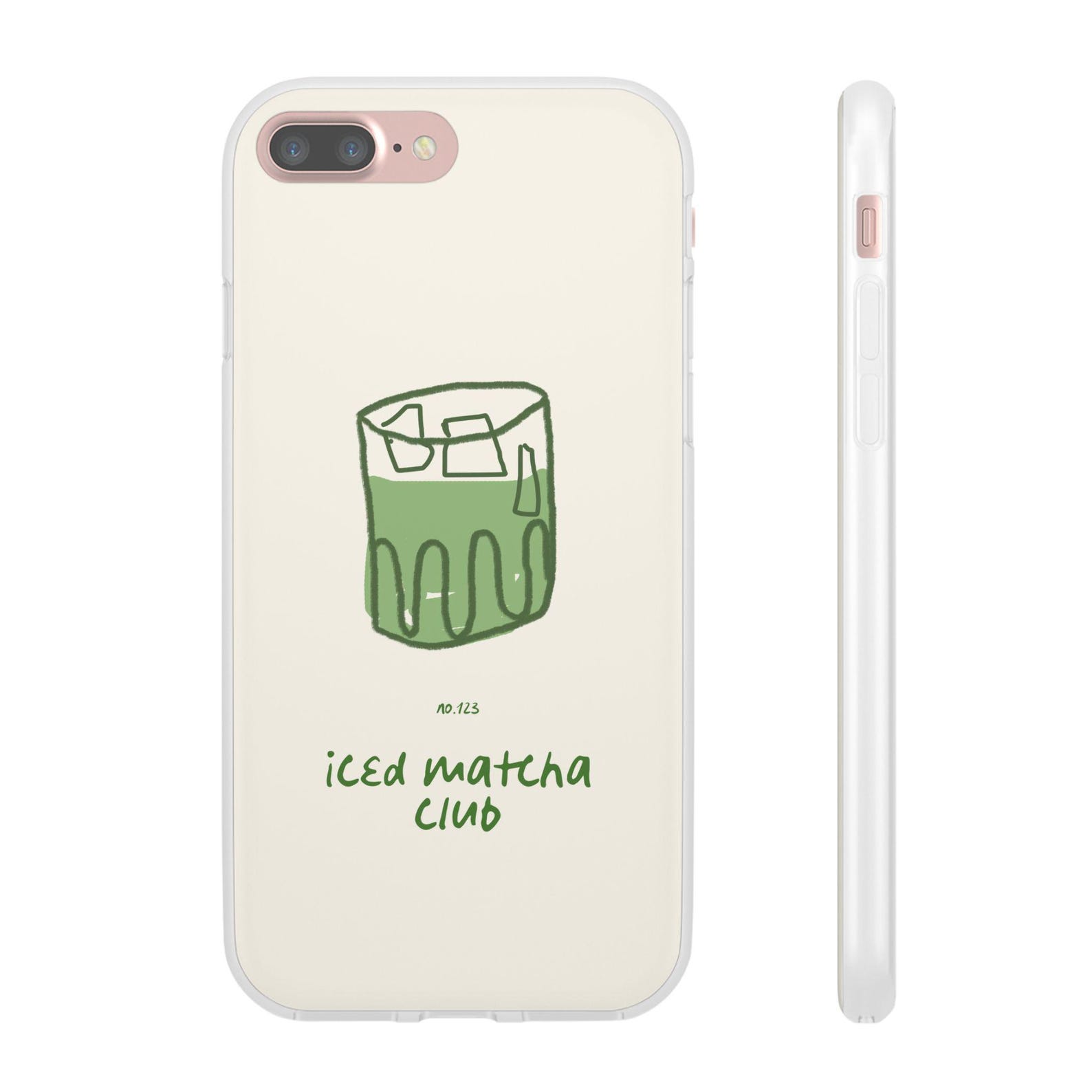 Iced Matcha Art Flexi Case Trendy Green Tea Phone Cover Matcha Lover's ...