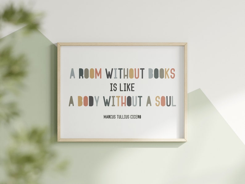 Reading Nook Quote Wall Art Book Lover Gift Reading Corner Kids Wall ...
