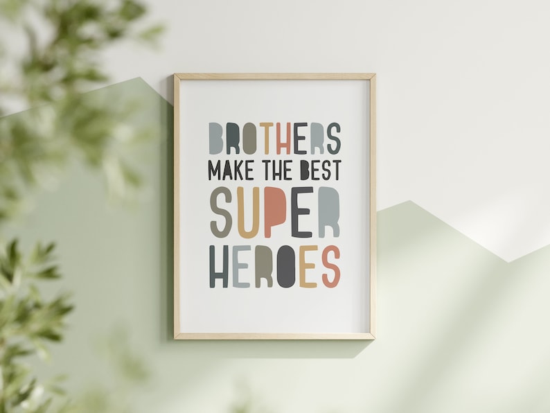 Brothers Make the Best Superheroes Printable Boy Nursery Prints ...