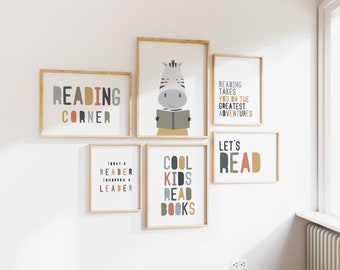 Neutral Playroom Set of 3, Positive Affirmations for Kids, Let's Play ...