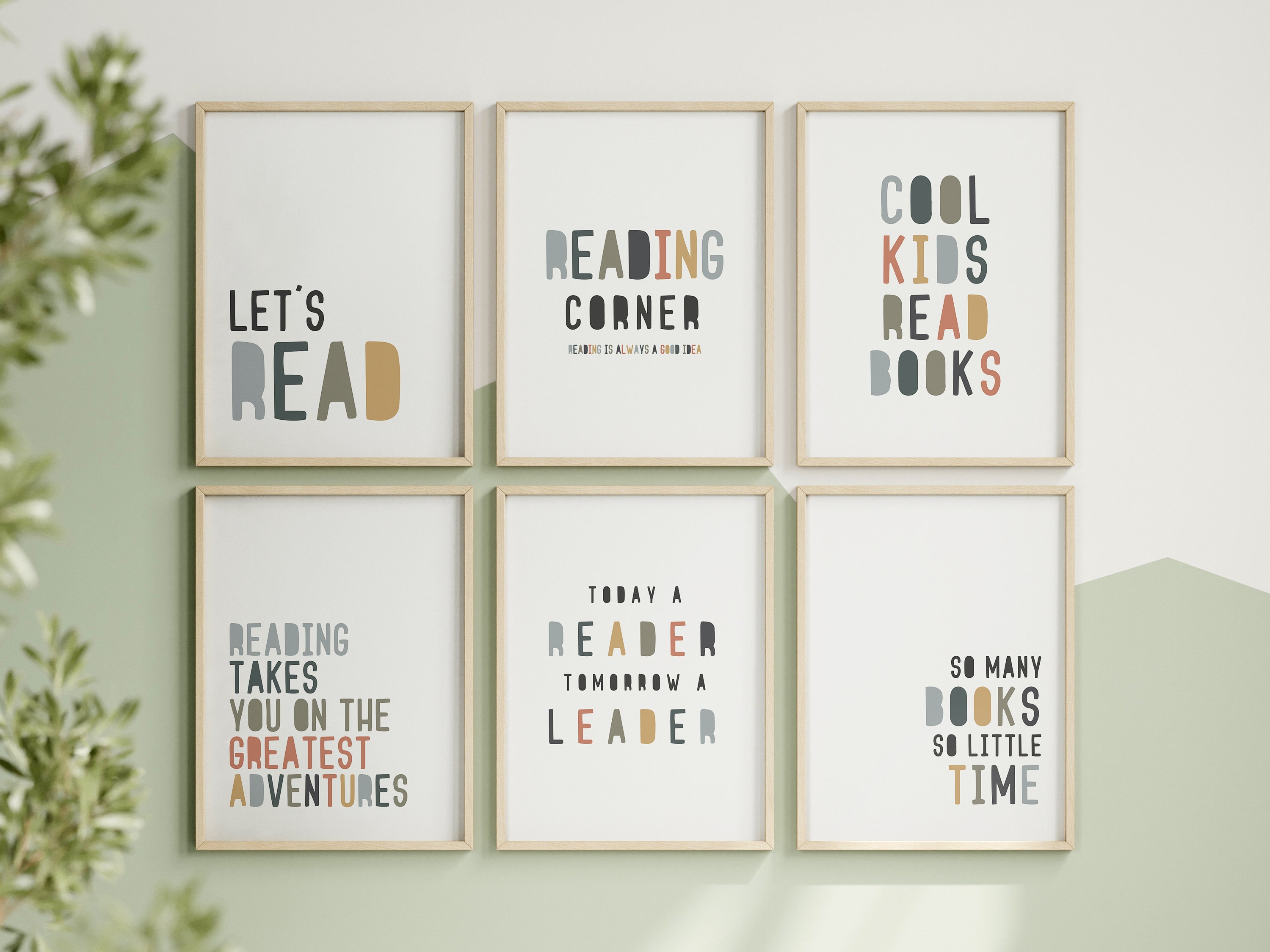 Kids Reading Corner Set of 6 Montessori Reading Nook Wall Art Decor - Etsy