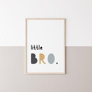 Brother Quote Wall Art Big Bro Little Bro Sign Set of 3 Because I Have ...