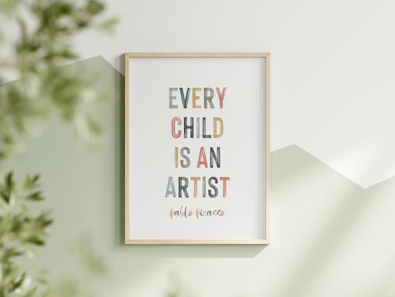 Pablo Picasso Art Quotes Every Child Is An Artist Pablo Picasso Quote