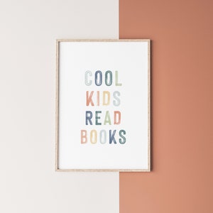 Colorful Reading Nook Set Pastel Rainbow Wall Art for Children's Room ...
