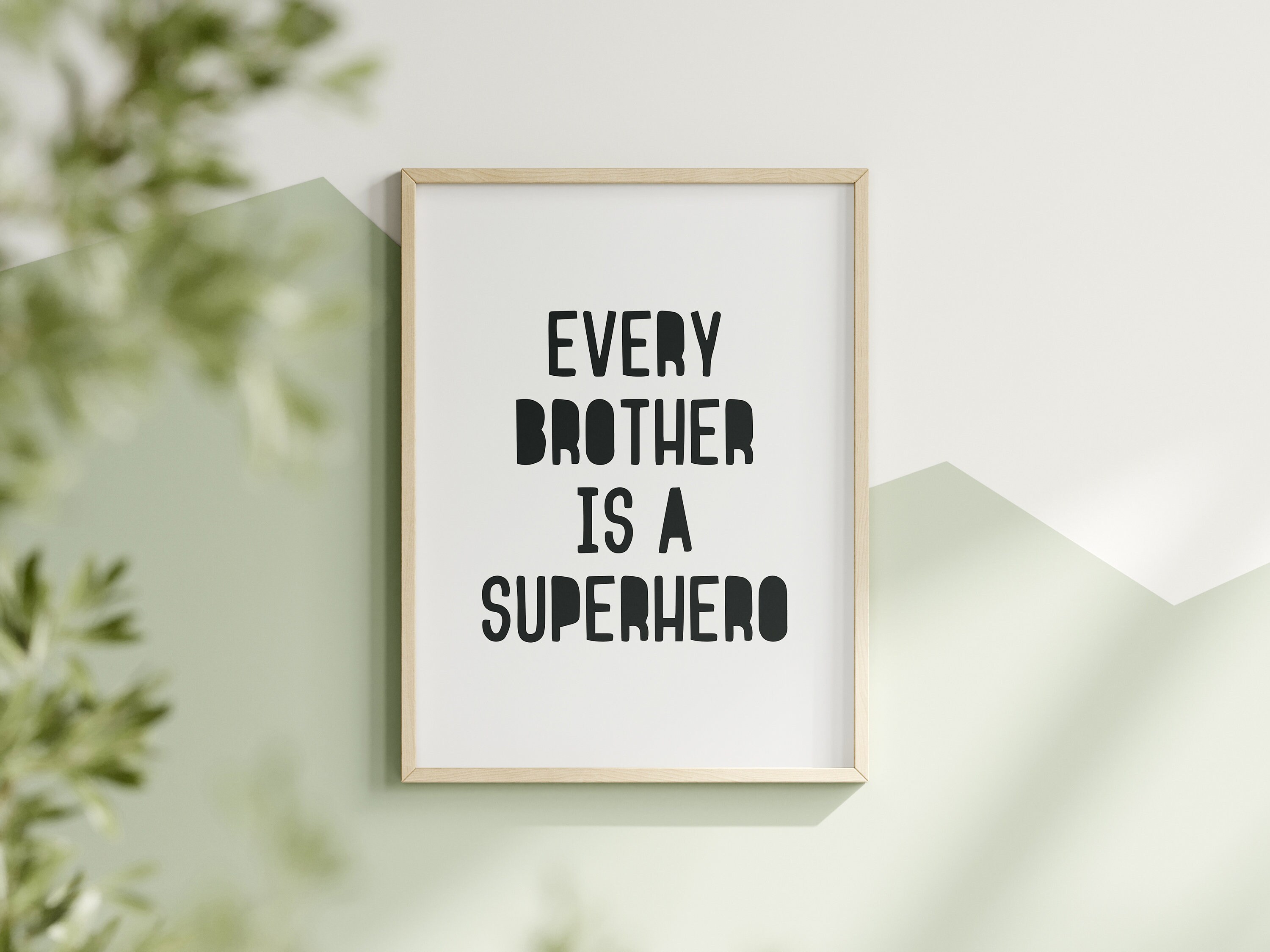 Every Brother is A Superhero Print Wall Art for Brothers Boys Room ...