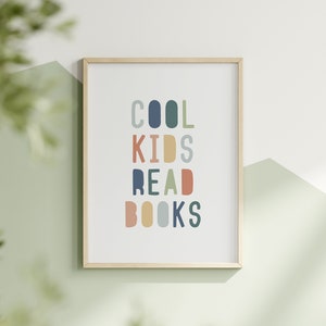 Reading Corner Set of 3 Wall Art for Kids Room Decor Montessori ...