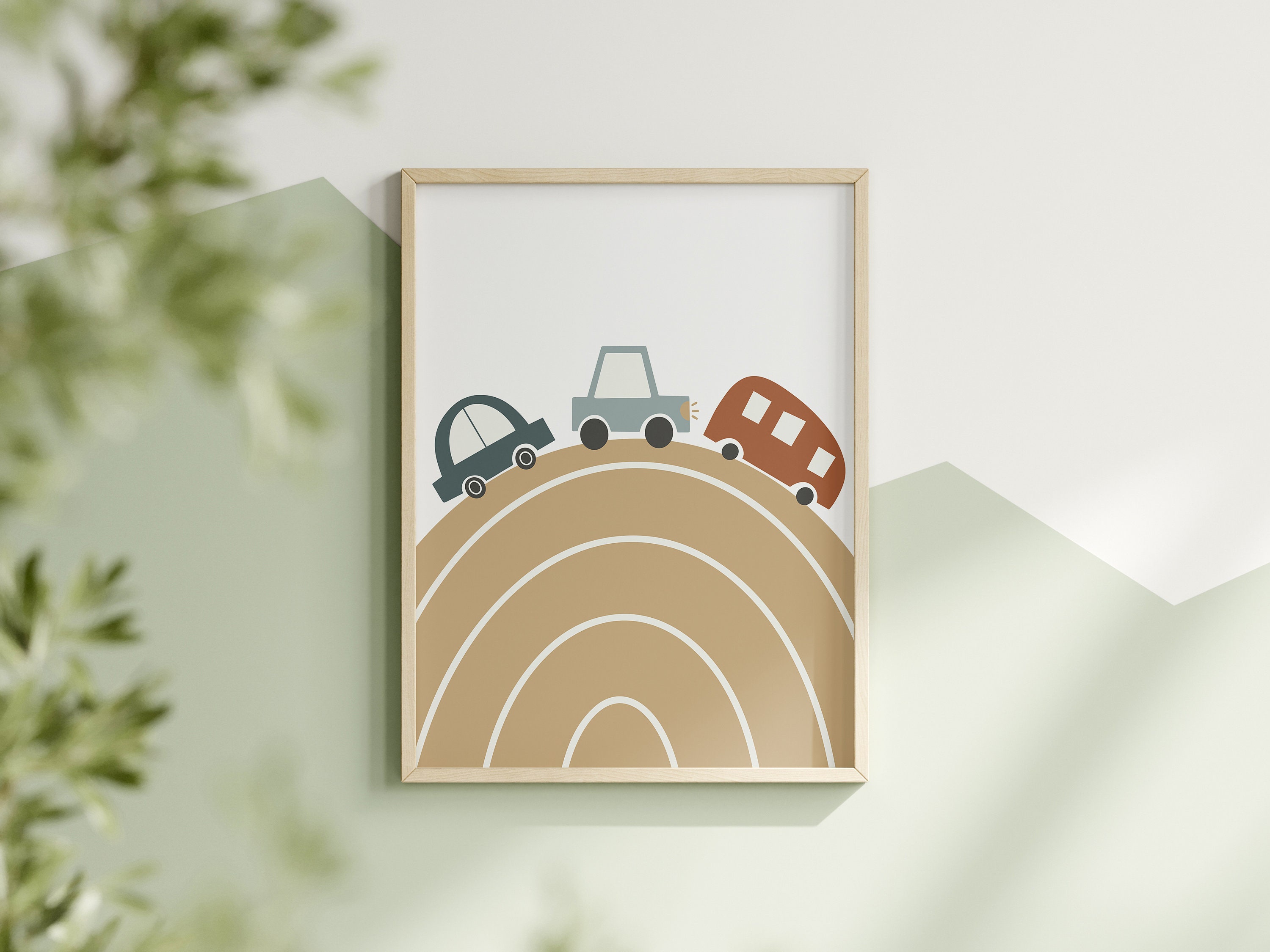 Cars Nursery Gallery Wall Set Transportation Nursery Decor Vehicle Art ...