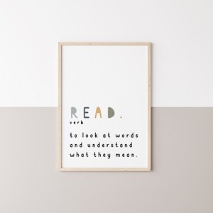 Read Meaning Wall Art for Kids Room Decor Set of 3 Cool Kids Read Books ...