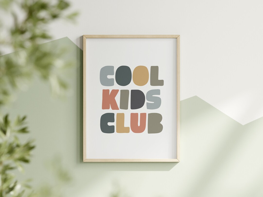 Cool Kids Club Print Vibrant Artwork for Your Little Trendsetter ...