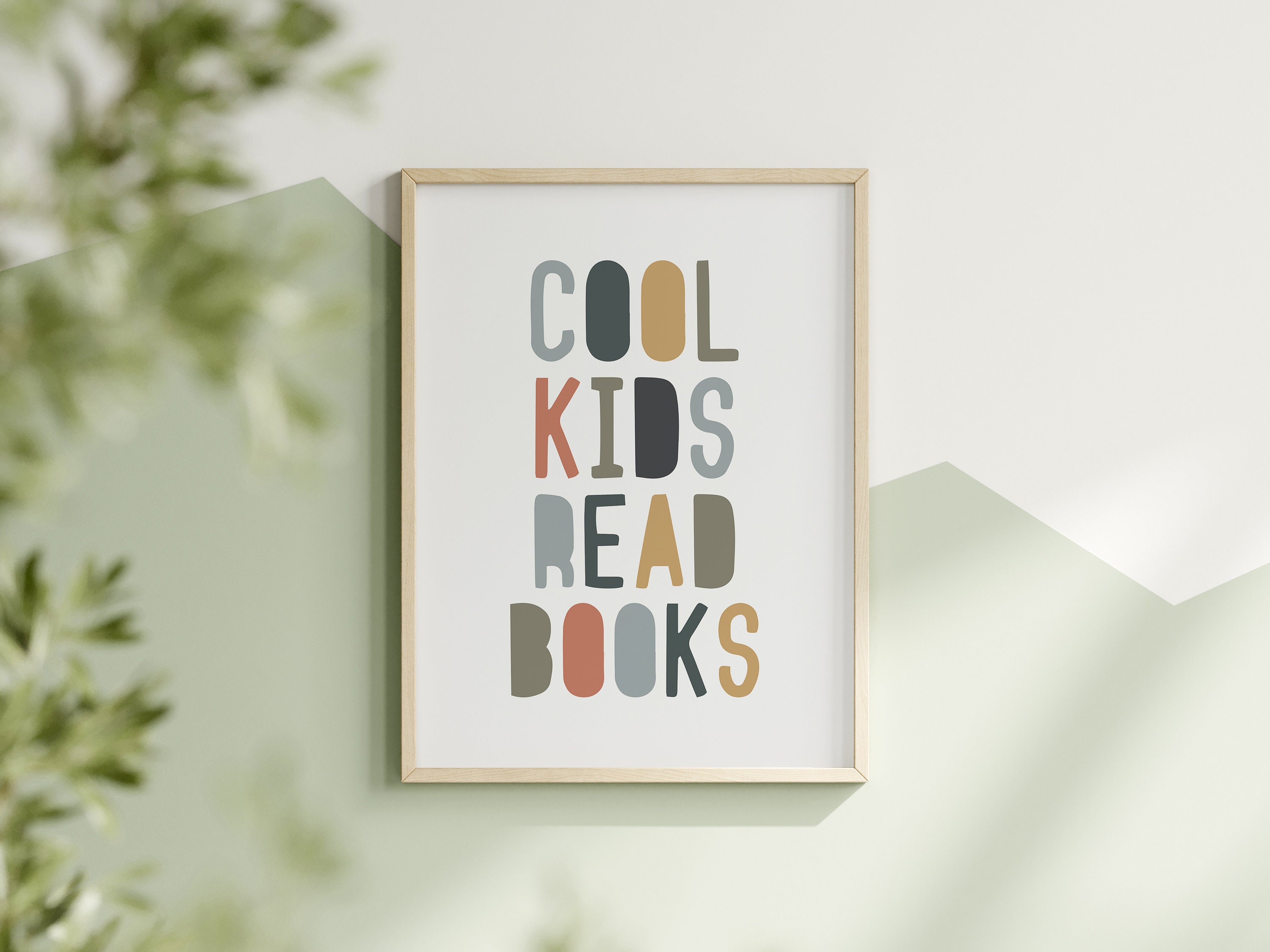Kids Montessori Reading Corner Set of 6 Wall Art Decor Read Definition ...