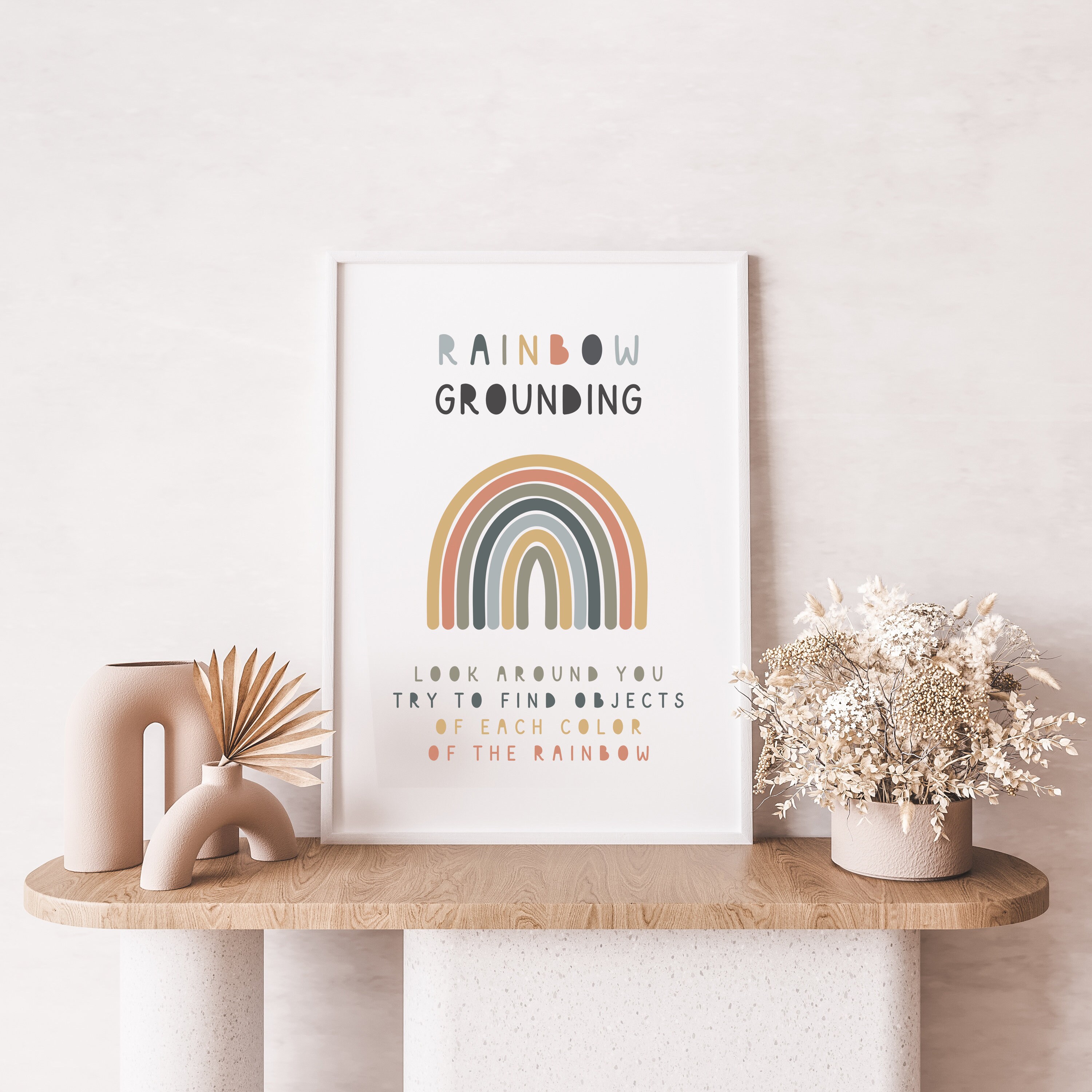 Set of 2 Rainbow Grounding Print 54321 Grounding Technique - Etsy