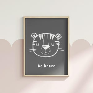 Safari Animal Affirmations Decor Set of 6 Jungle Playroom Wall Art ...