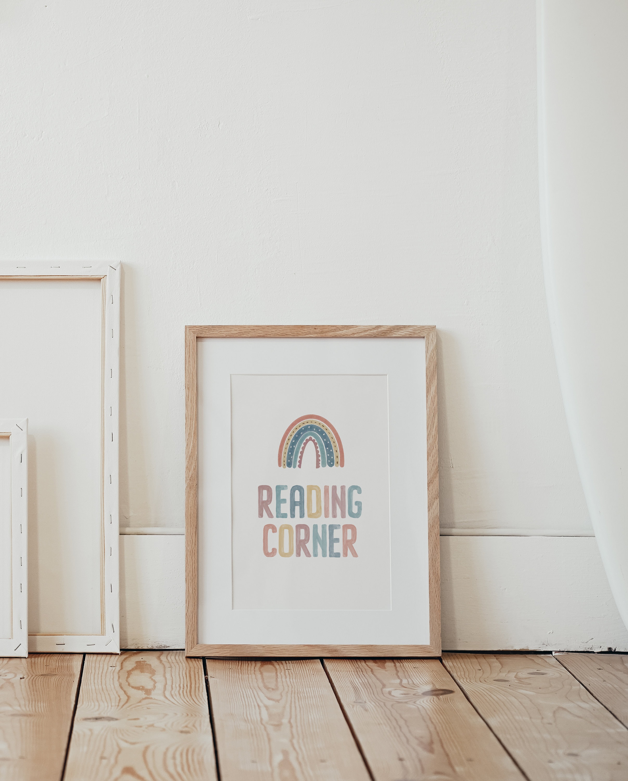 Cozy Reading Corner Printable Rainbow Theme Watercolor Print Montessori ...