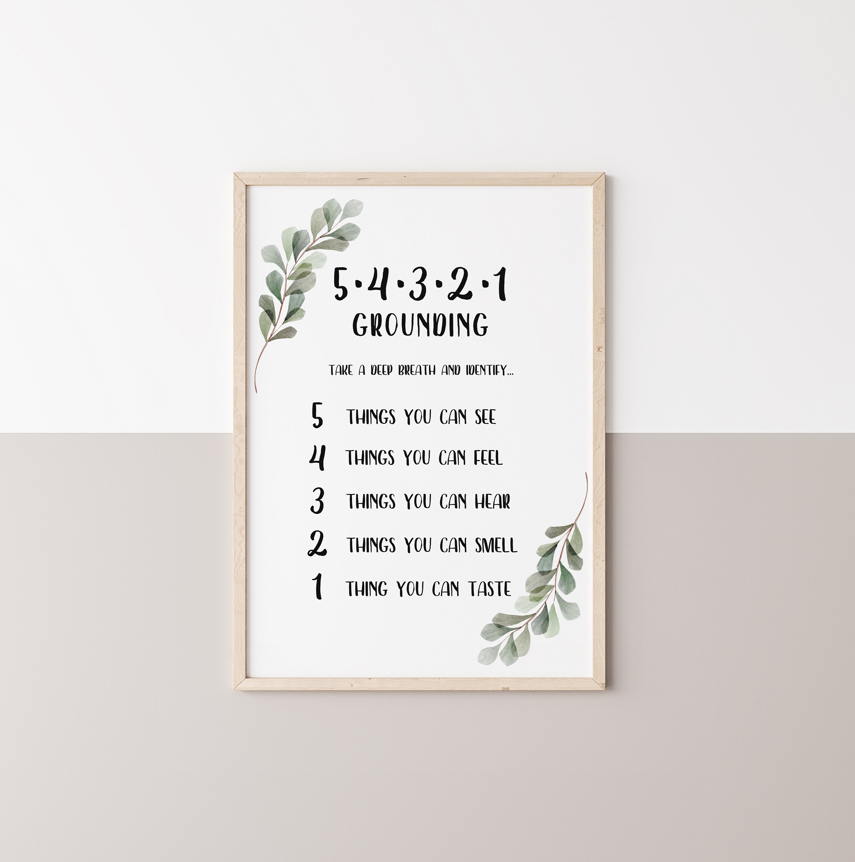 54321 Grounding Technique Poster Zones Of Regulation Coping, 49% OFF