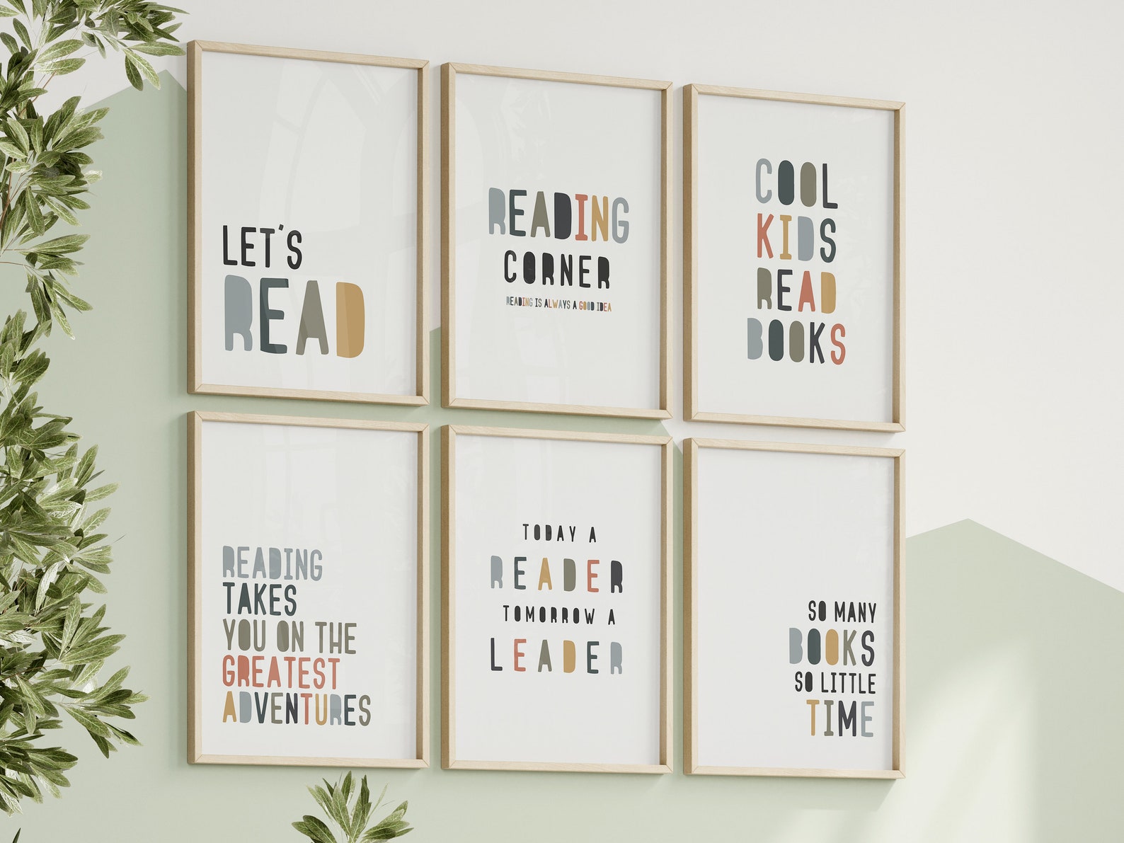 Kids Reading Corner Set of 6 Montessori Reading Nook Wall Art Decor - Etsy