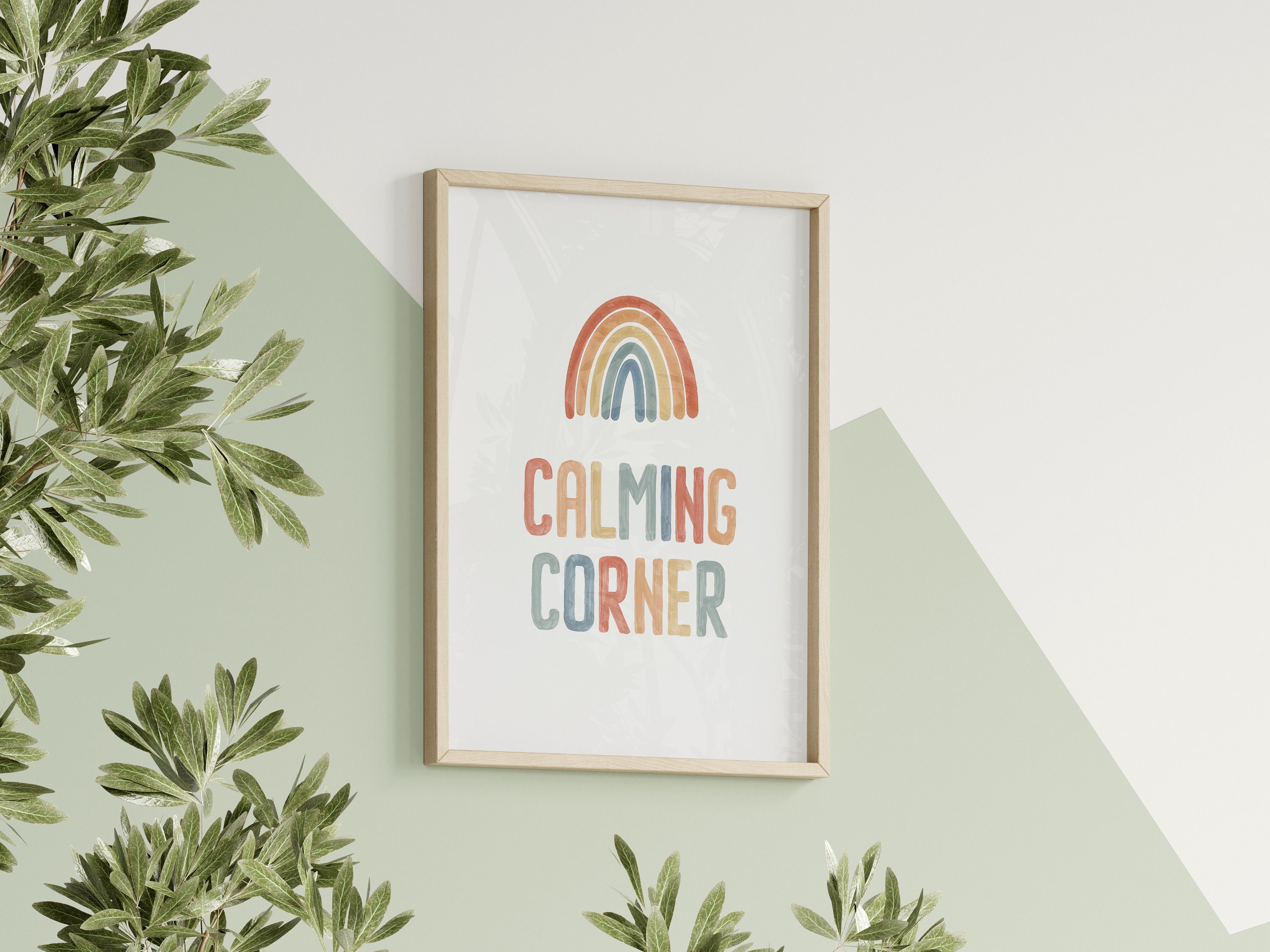 Calm Corner Sign Wall Art Instant Download Mental Health Classroom ...