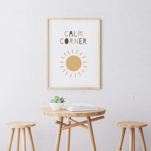 Mindfulness Calm Corner Sign Wall Art Instant Download Calming Corner ...