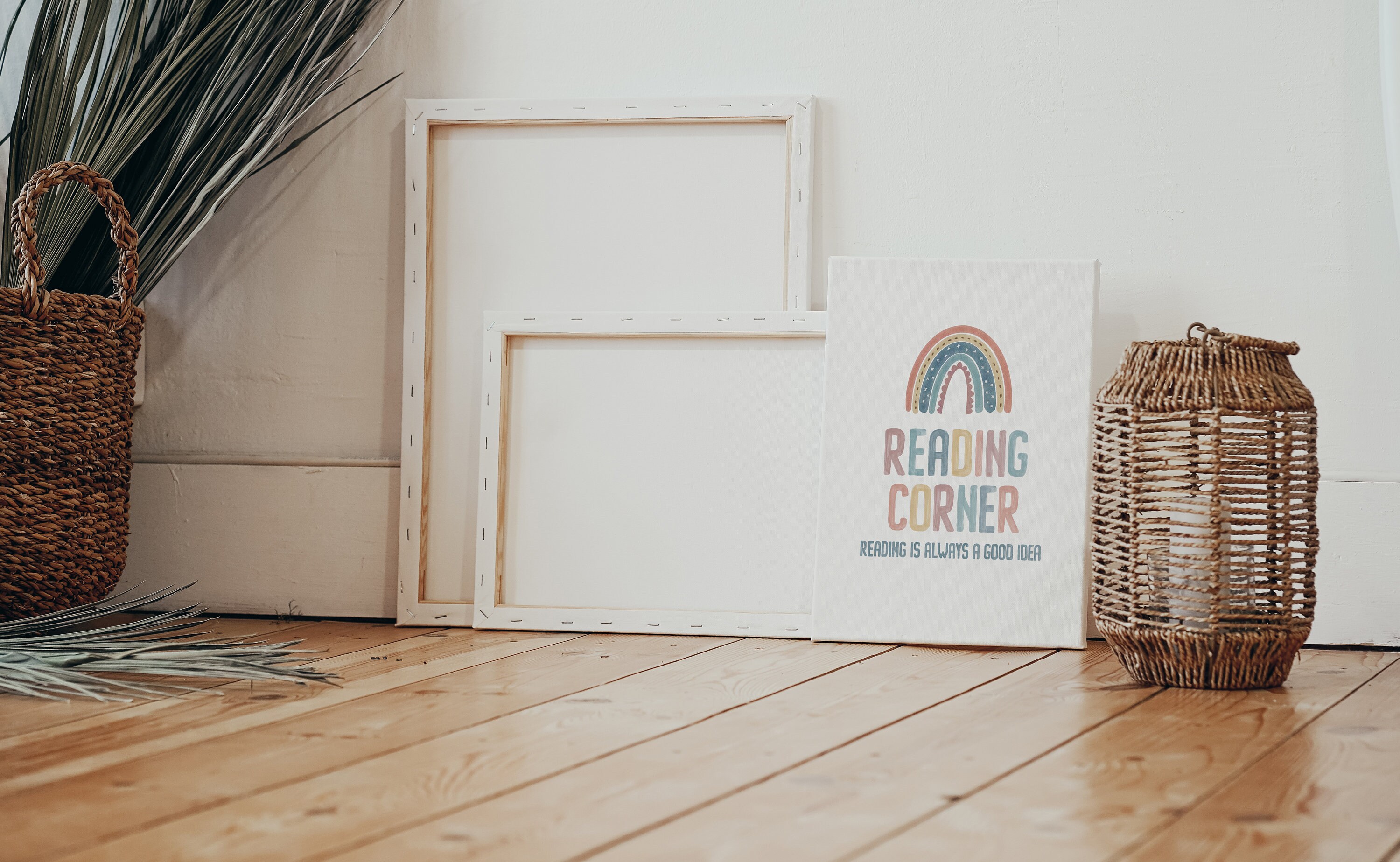 Cozy Reading Corner Printable Rainbow Theme Watercolor Print Montessori ...