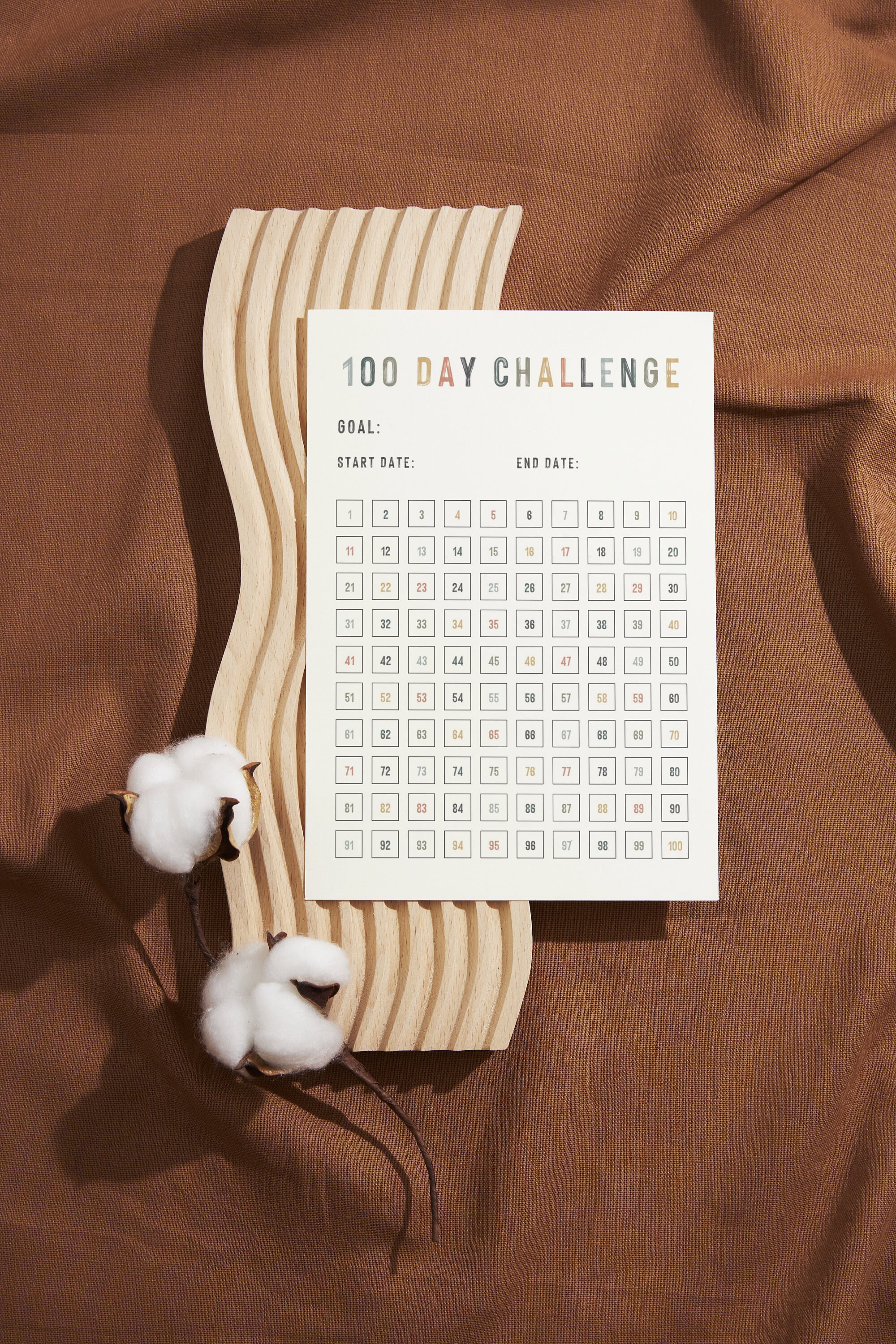 Défi de 100 jours 100 jours de défi télécharger Feuille de - Etsy France
