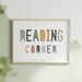 Kids Montessori Reading Corner Set of 6 Wall Art Decor Read Definition ...
